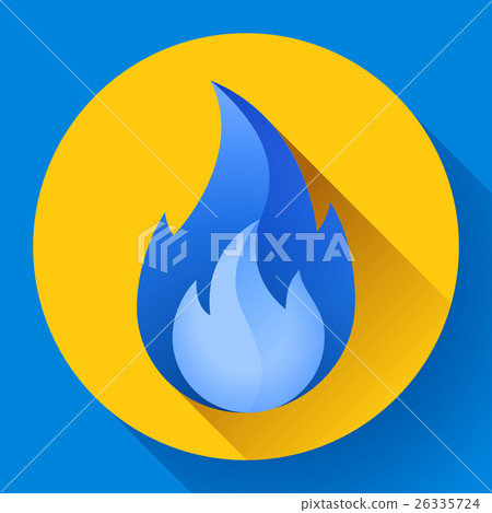 Blue fire flame icon vector illustration - Stock Illustration [26335724 ...