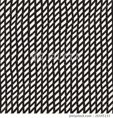 Wavy Hand Drawn Slanted Lines - Stock Illustration [26345131] - PIXTA