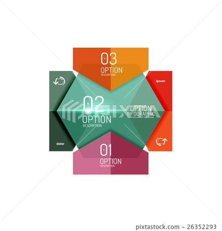 Paper business option button infographic templates - Stock Illustration ...
