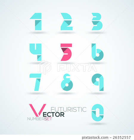 Spectral numbers abstract colorful futuristic - Stock Illustration ...