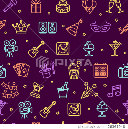 Party Background Pattern. Vector - Stock Illustration [26361948] - PIXTA