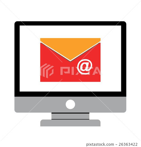 email in computer screen - Stock Illustration [26363422] - PIXTA