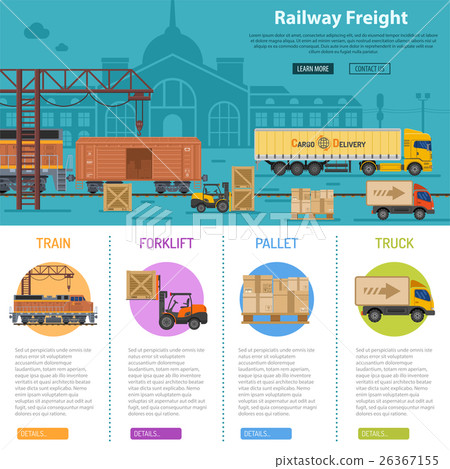 Railway Freight infographics - Stock Illustration [26367155] - PIXTA