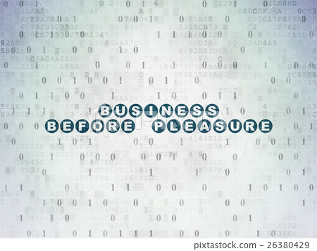 Finance concept: Business Before pleasure on - Stock Illustration ...