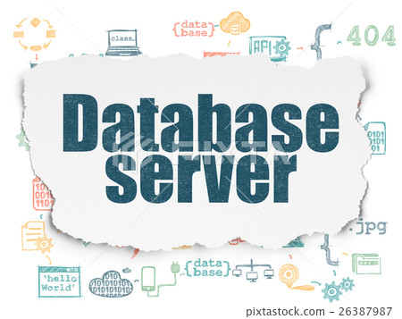 Programming concept: Database Server on Torn Paper - Stock Illustration [26387987] - PIXTA