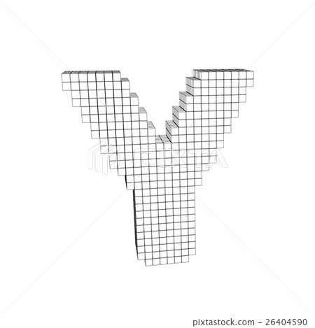 3d pixelated capital letter Y.Vector illustration. - Stock Illustration ...