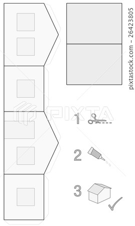House Building Easy Template - Stock Illustration [26423805] - PIXTA