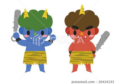 Blue demon and red ony - Stock Illustration [26428191] - PIXTA