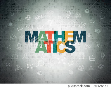 Education concept: Mathematics on Digital Data - Stock Illustration ...