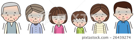 People facial expression cold family - Stock Illustration [26439274 ...