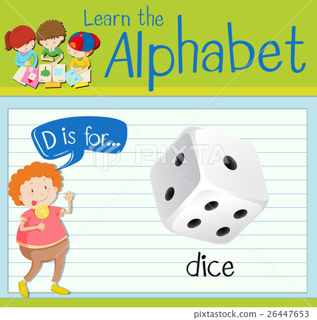 Flashcard letter D is for dice - Stock Illustration [26447653] - PIXTA