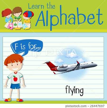 Flashcard letter F is for flying - Stock Illustration [26447697] - PIXTA