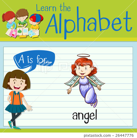 Flashcard letter A is for angel - Stock Illustration [26447776] - PIXTA