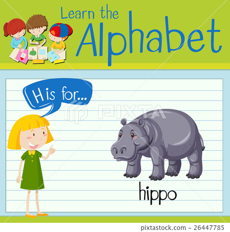 Flashcard letter H is for hippo - Stock Illustration [26447785] - PIXTA