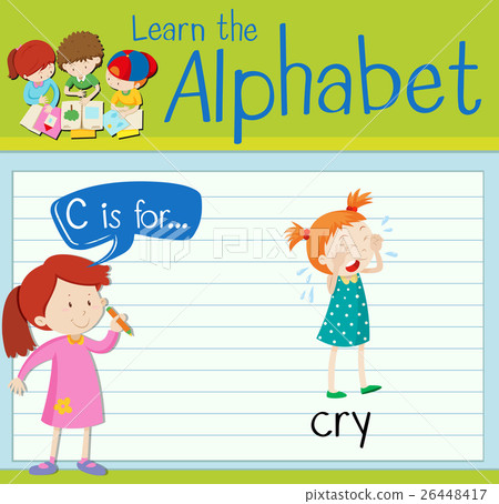 Flashcard letter C is for cry - Stock Illustration [26448417] - PIXTA