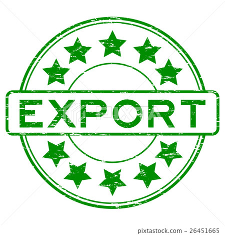 Grunge green export rubber stamp - Stock Illustration [26451665] - PIXTA