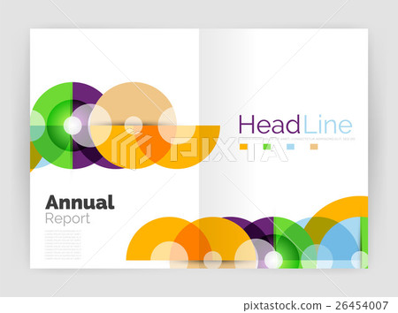 Abstract circles, annual report covers - Stock Illustration [26454007 ...