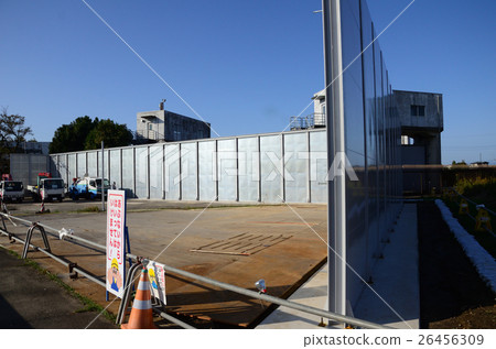 Temporary enclosure for steel sheets for... - Stock Photo [26456309 ...