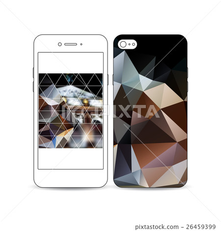 Mobile smartphone with an example of the screen - Stock Illustration ...