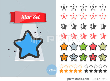 Star vector set. - Stock Illustration [26471939] - PIXTA