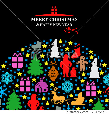 Christmas multicolor background - Stock Illustration [26475549] - PIXTA