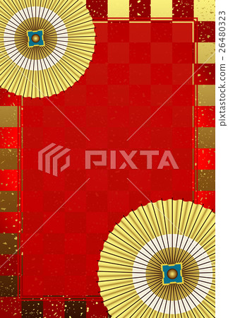 Wagasa year-round background Vertical - Stock Illustration [26480323 ...