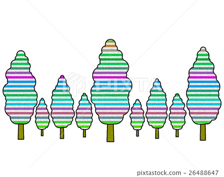 Striped trees - Stock Illustration [26488647] - PIXTA