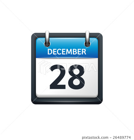 December 28. Calendar icon.Vector illustration - Stock Illustration ...
