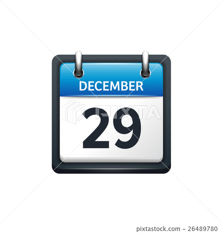 December 29. Calendar icon.Vector illustration - Stock Illustration ...