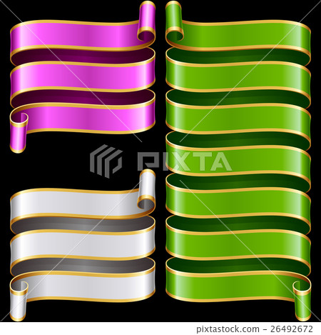 Vector ribbon frames set - Stock Illustration [26492672] - PIXTA