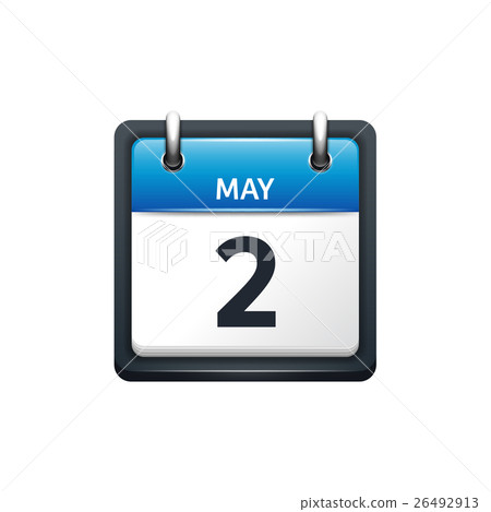 May 2. Calendar icon.Vector illustration,flat - Stock Illustration ...