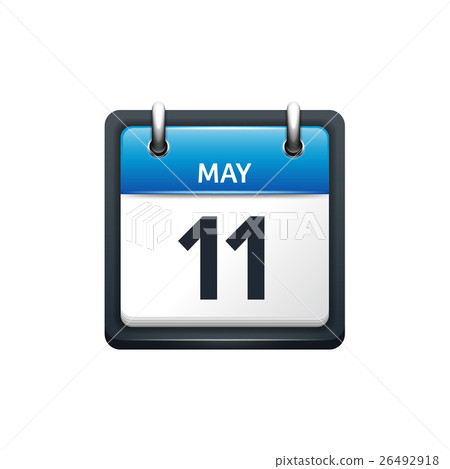 May 11. Calendar icon.Vector illustration,flat - Stock Illustration ...