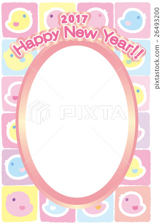 Photo frame New Year cards 2017 HappyNewYear... - Stock Illustration ...