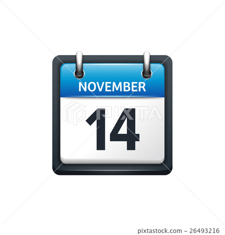 November 14. Calendar icon.Vector illustration - Stock Illustration ...
