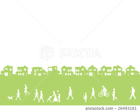 Residential area - Stock Illustration [26493281] - PIXTA