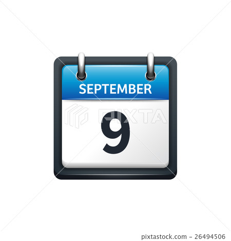 September 9. Calendar icon.Vector illustration - Stock Illustration ...