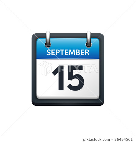 September 15. Calendar icon.Vector illustration - Stock Illustration ...