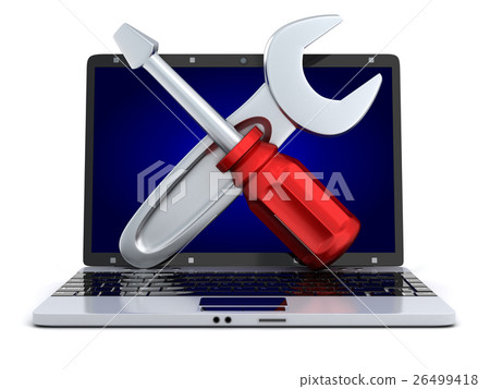 laptop and repair - Stock Illustration [26499418] - PIXTA