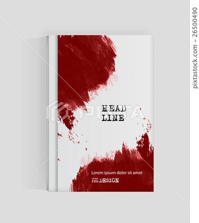 Abstract red ink splatter background element - Stock Illustration ...