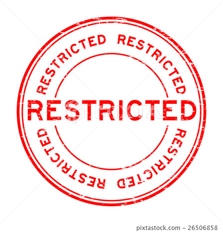 Grunge red restricted round rubber stamp - Stock Illustration [26506858 ...