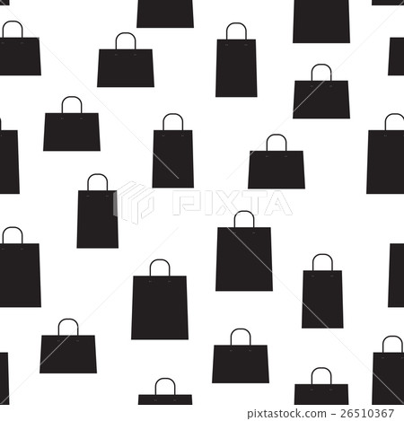 Shopping Bag Design Seamless Pattern Background - Stock Illustration ...