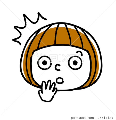 Girls, face, facial expression: surprised, to... - Stock Illustration ...