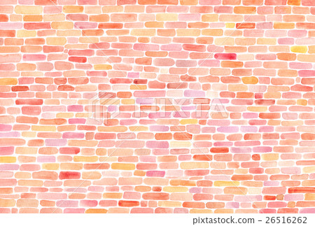 Watercolor texture brick - Stock Illustration [26516262] - PIXTA