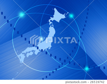 Japan Map Global Technology - Stock Illustration [26519742] - PIXTA
