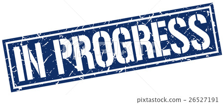 in progress square grunge stamp - Stock Illustration [26527191] - PIXTA