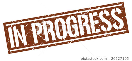 in progress square grunge stamp-插圖素材 [26527195] - PIXTA圖庫