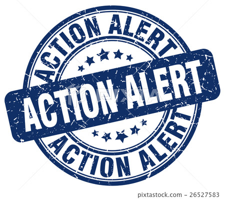 action alert blue grunge stamp - Stock Illustration [26527583] - PIXTA