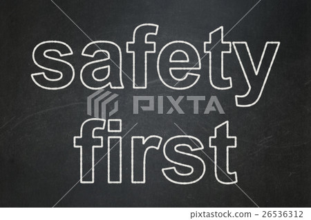 Security concept: Safety First on chalkboard - Stock Illustration ...