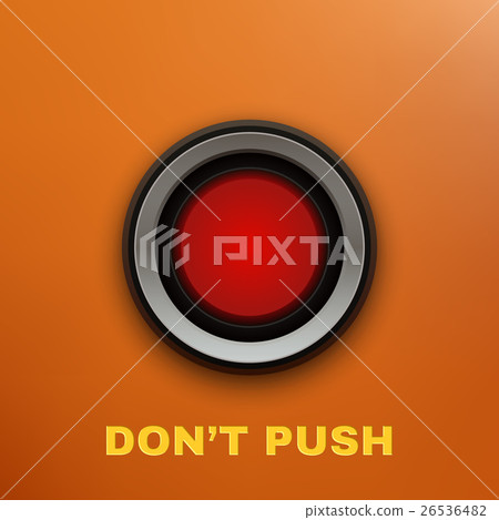 Industrial Red Button. Don't Push. Vector - Stock Illustration ...