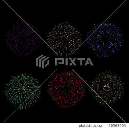 fireworks and happy new year 2017 - Stock Illustration [26562003] - PIXTA